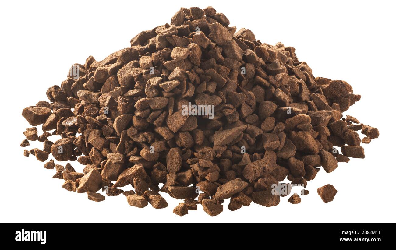 Pile of granulated freeze-dried instant coffee, isolated Stock Photo ...