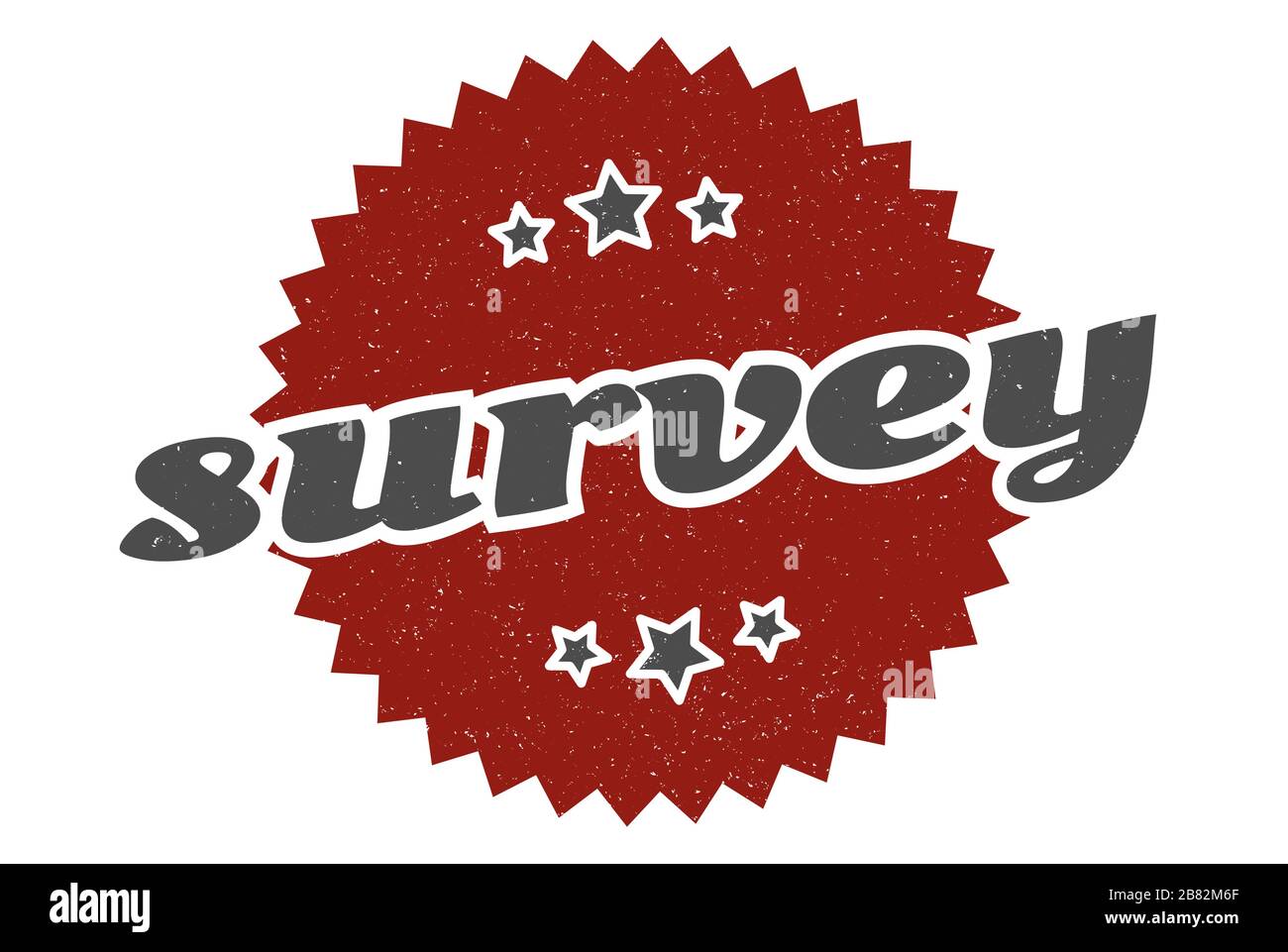 survey sign. survey round vintage retro label. survey Stock Vector ...