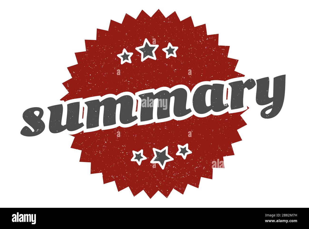 summary sign. summary round vintage retro label. summary Stock Vector ...