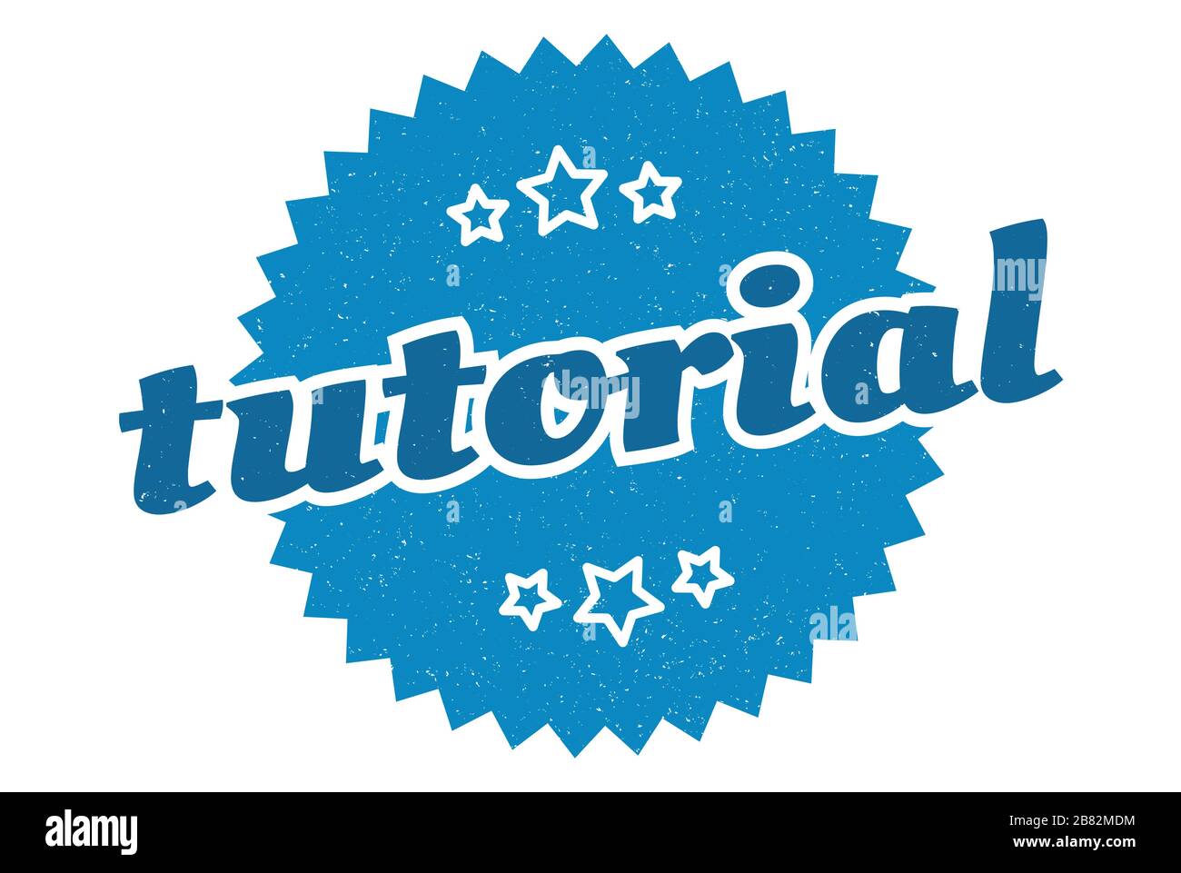 tutorial sign. tutorial round vintage retro label. tutorial Stock Vector Image & Art - Alamy