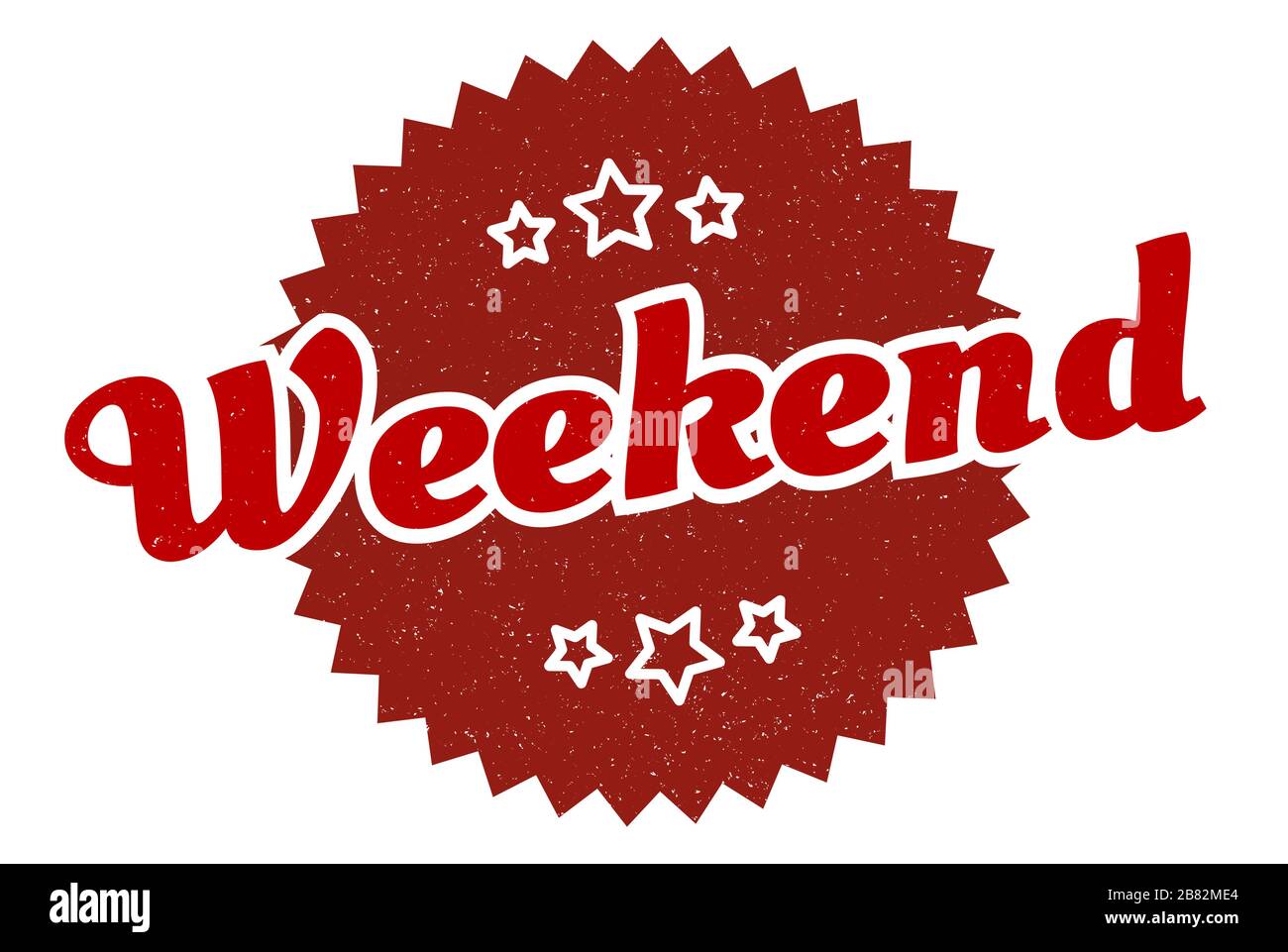 weekend sign. weekend round vintage retro label. weekend Stock Vector ...