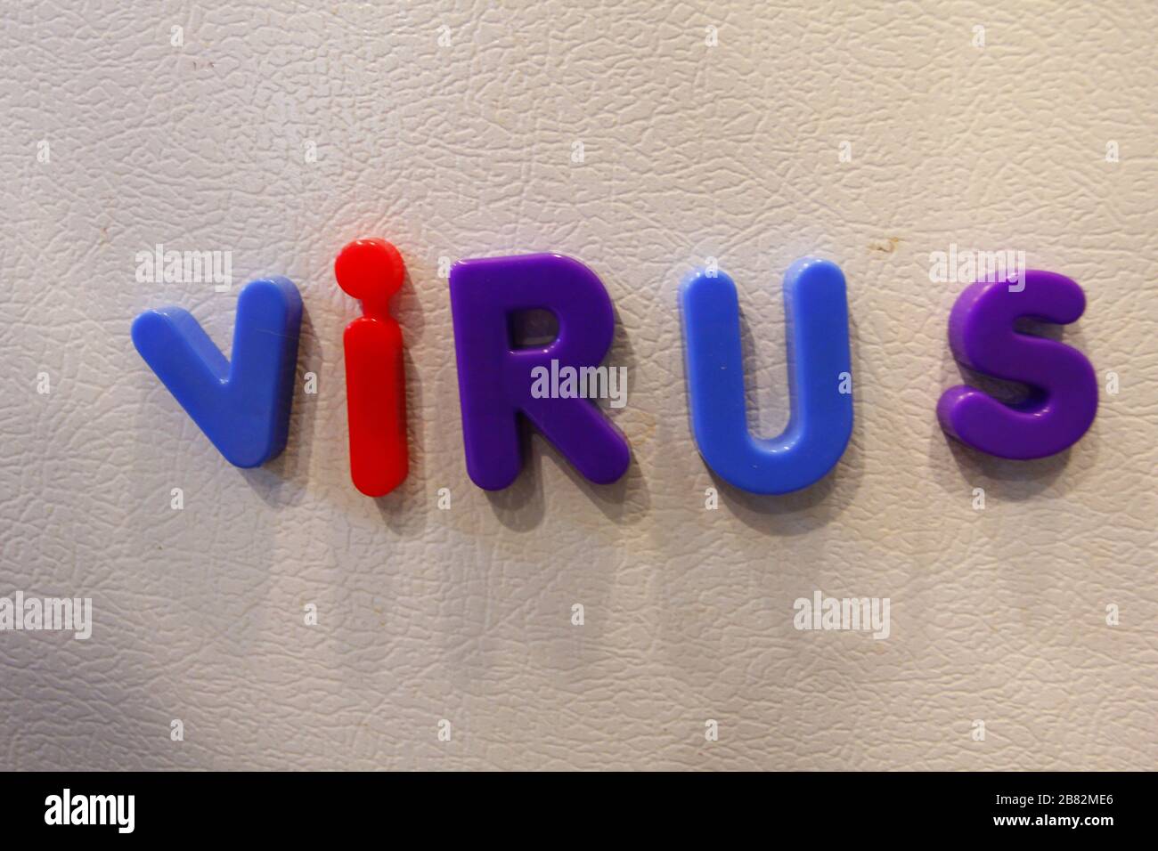"Virus" in Magnetic Letters Stock Photo - Alamy