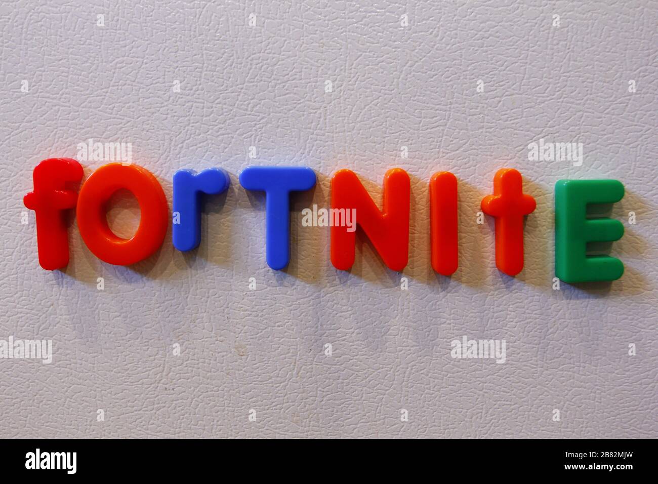 "Fortnite" in Magnetic Letters Stock Photo - Alamy