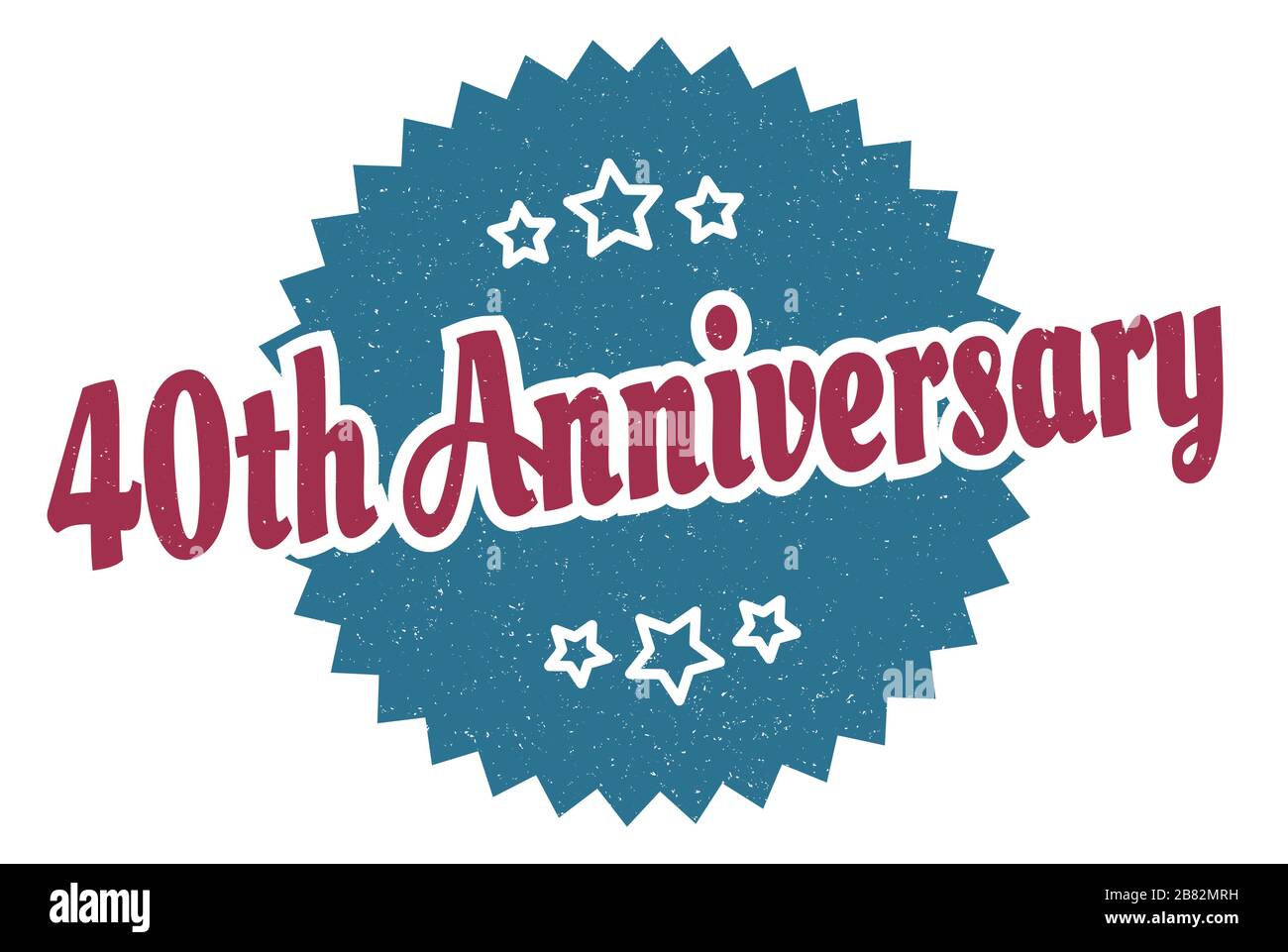 40th anniversary sign. 40th anniversary round vintage retro label. 40th ...