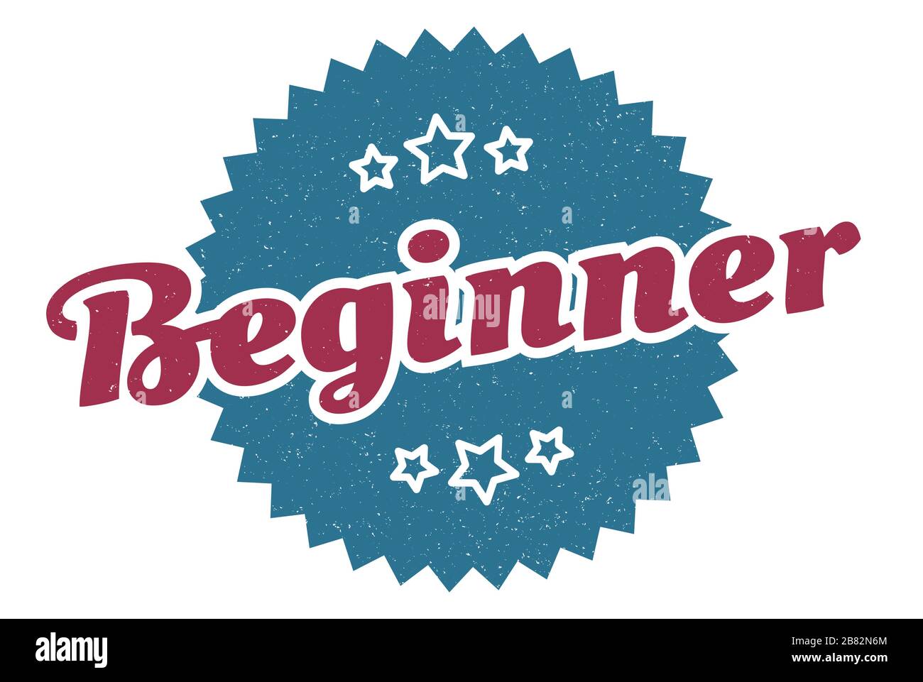 beginner sign. beginner round vintage retro label. beginner Stock ...