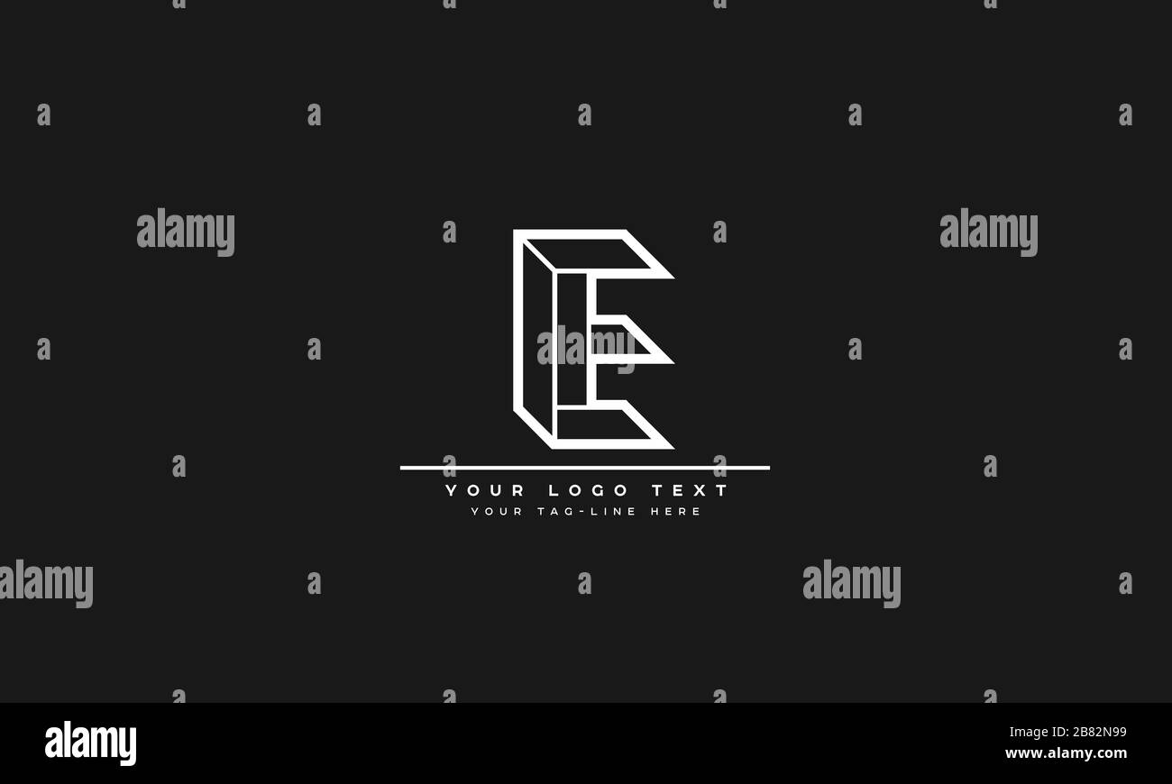 Letter e logo Black and White Stock Photos & Images - Alamy