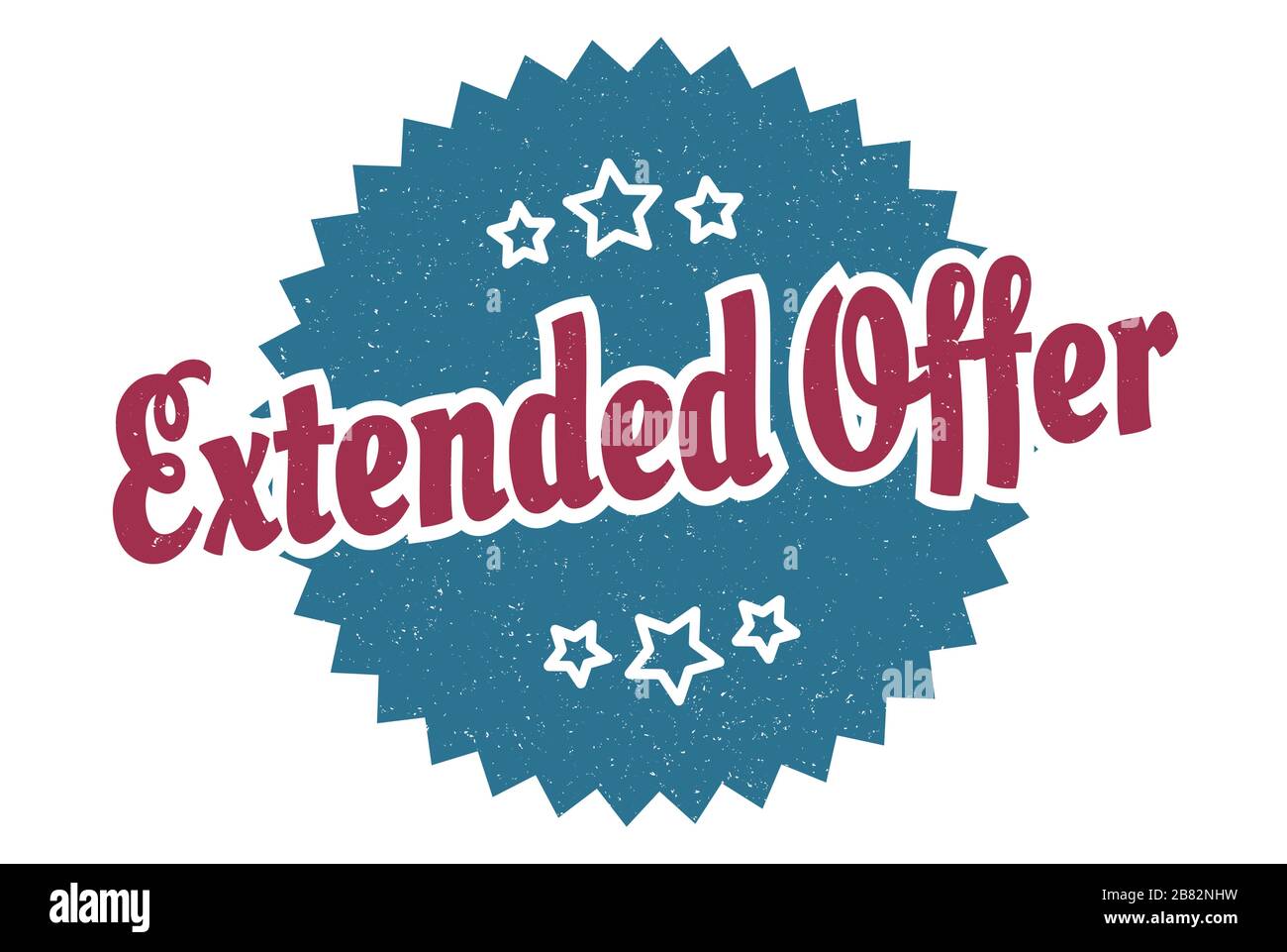extended offer sign. extended offer round vintage retro label. extended ...