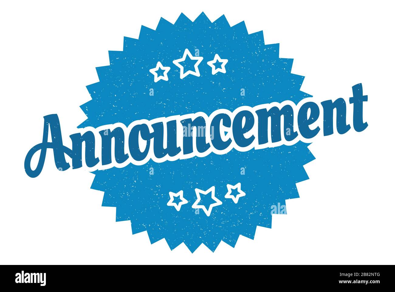 announcement sign. announcement round vintage retro label. announcement ...