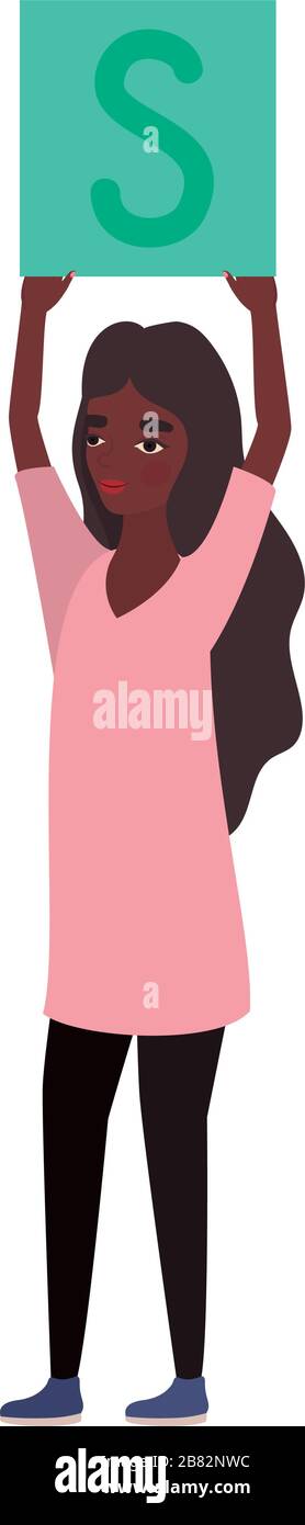 Woman with banner vector design Stock Vector Image & Art - Alamy