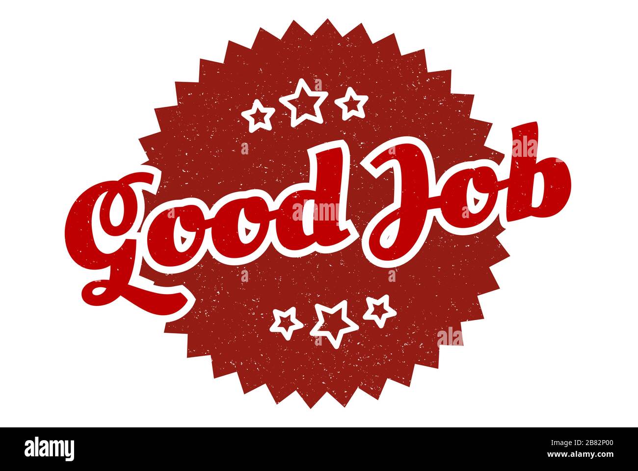 good job sign. good job round vintage retro label. good job Stock ...