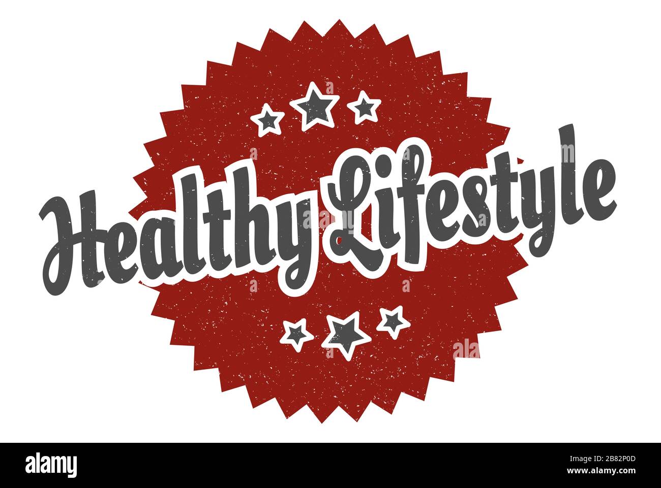 healthy lifestyle sign. healthy lifestyle round vintage retro label ...