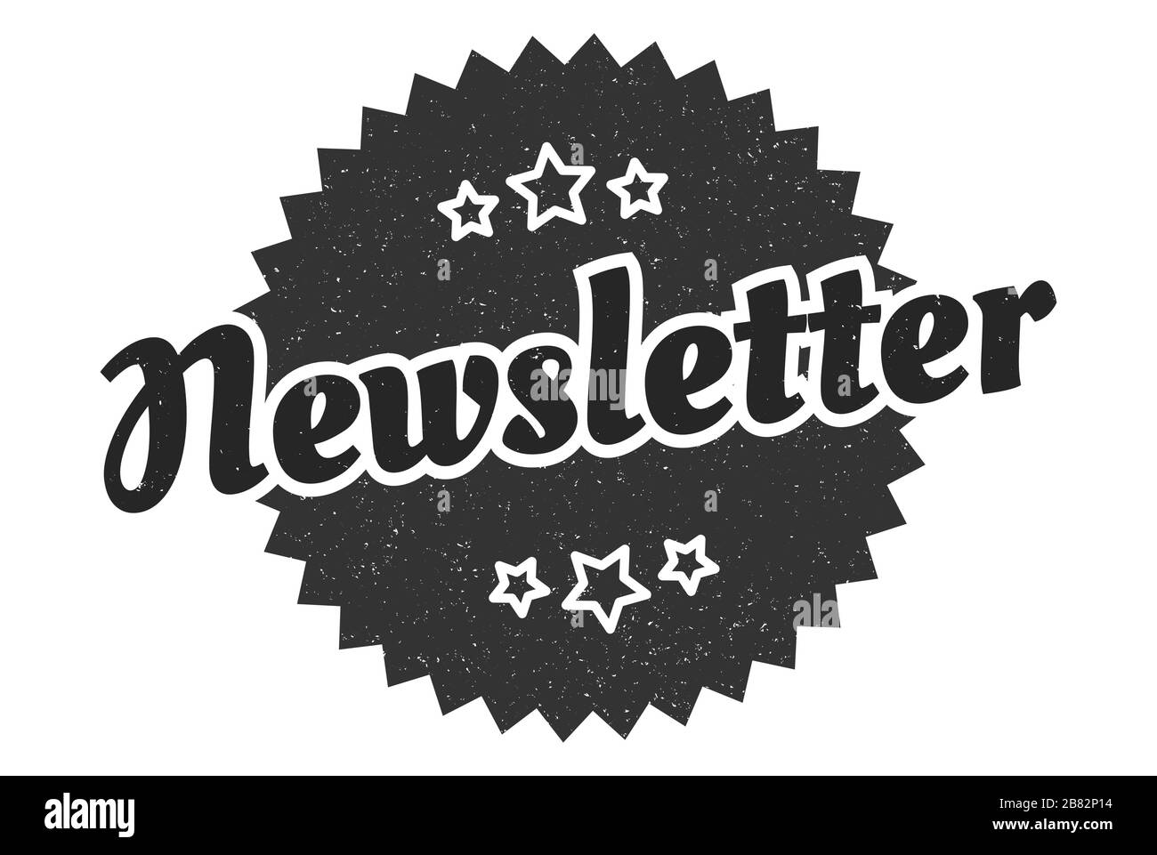 newsletter sign. newsletter round vintage retro label. newsletter Stock ...