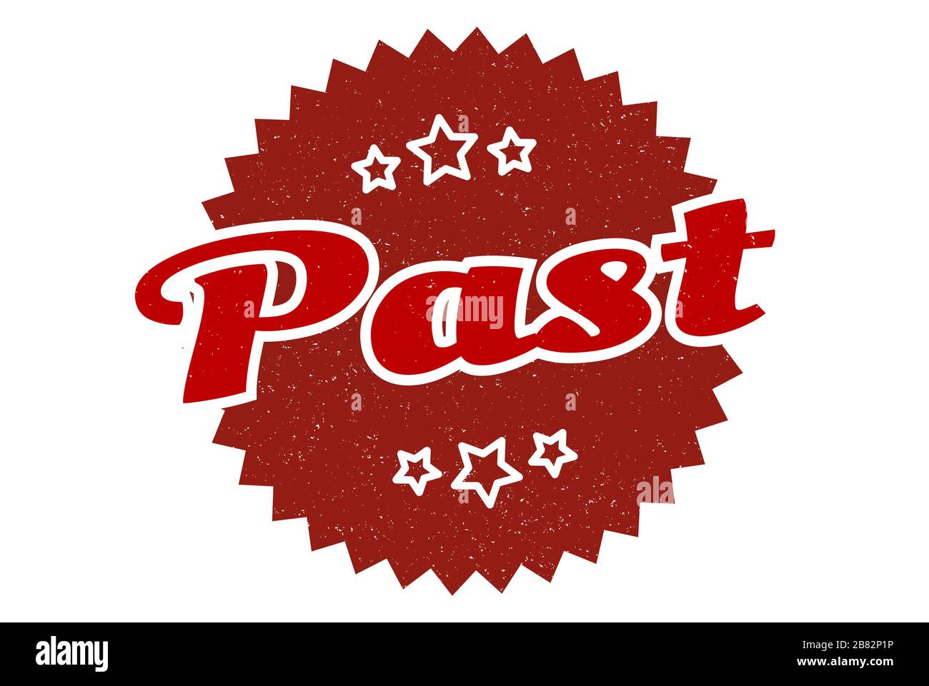 past sign. past round vintage retro label. past Stock Vector Image ...