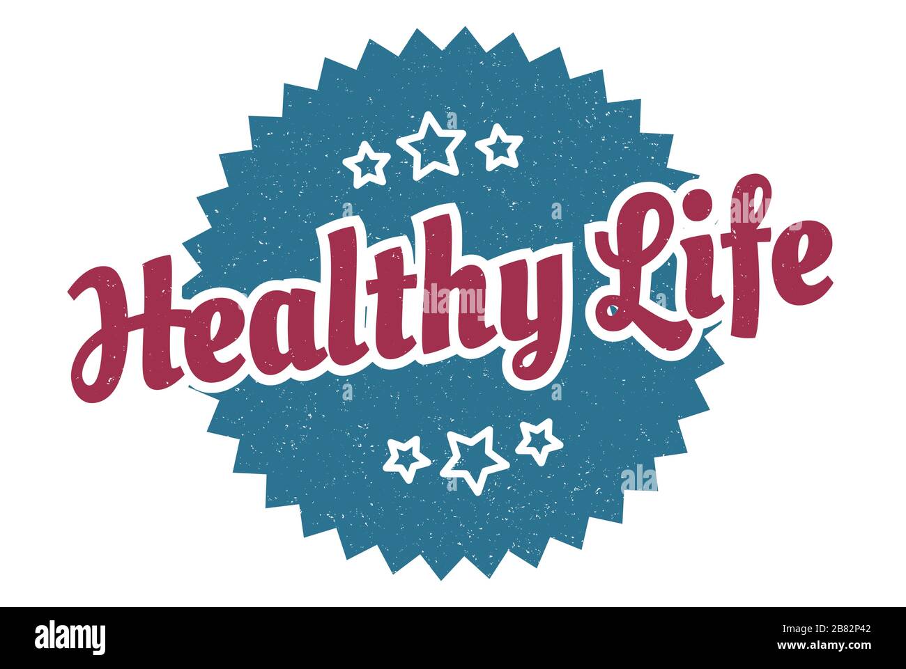 healthy life sign. healthy life round vintage retro label. healthy life ...