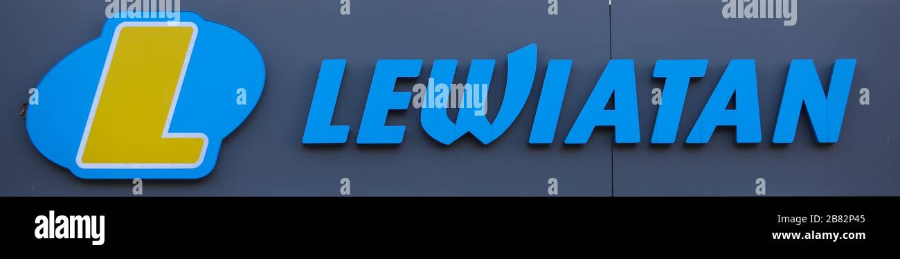 Czestochowa, Poland - 17 March 2020: interior view of the Lewiatan ...