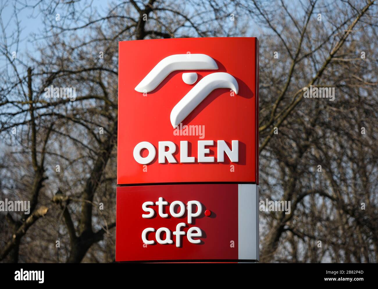 Czestochowa, Poland, Silesia -27 March 2019: logo ORLEN, ORLEN gas ...