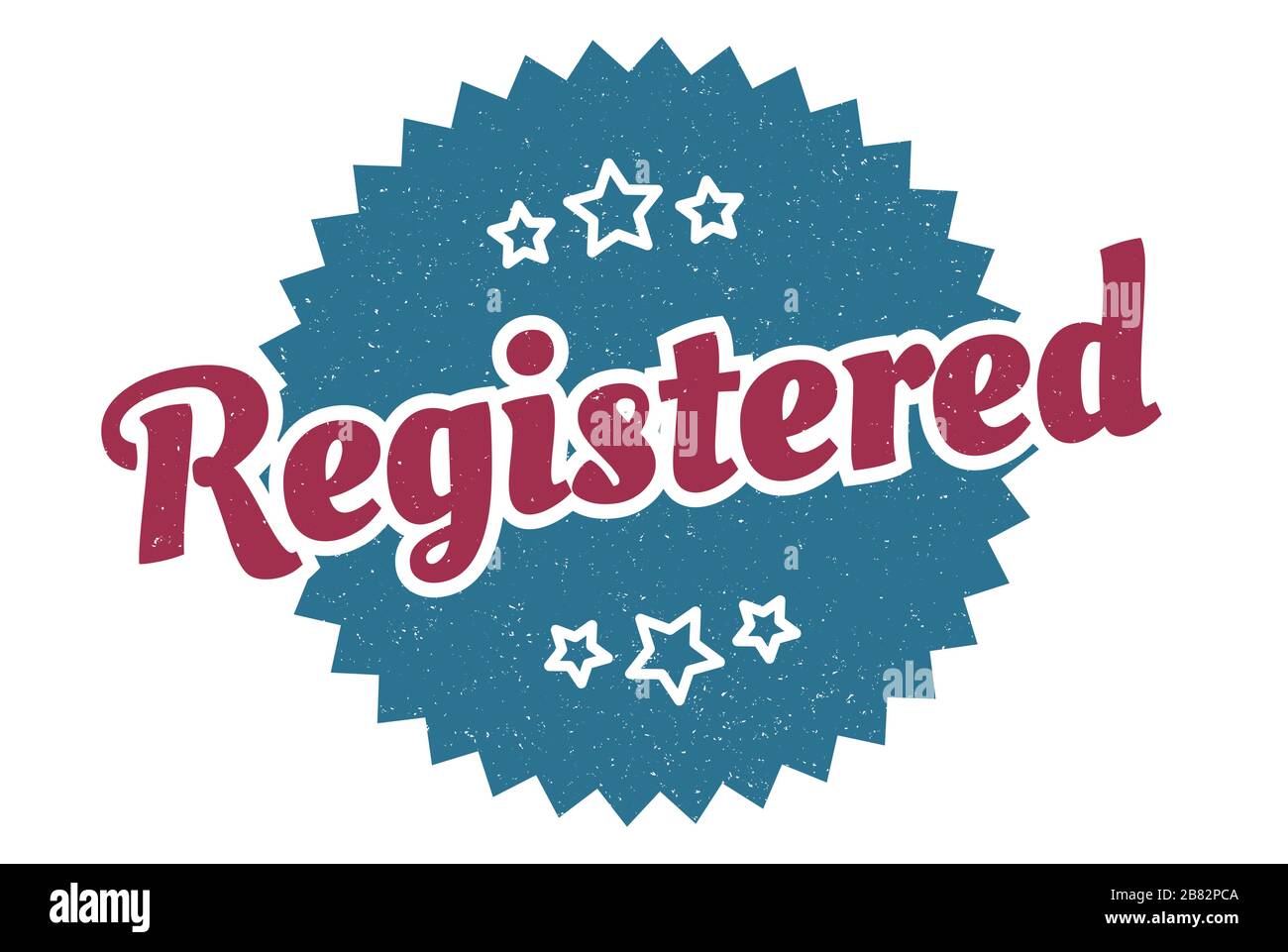 Registered blue round grunge stamp hi-res stock photography and images ...