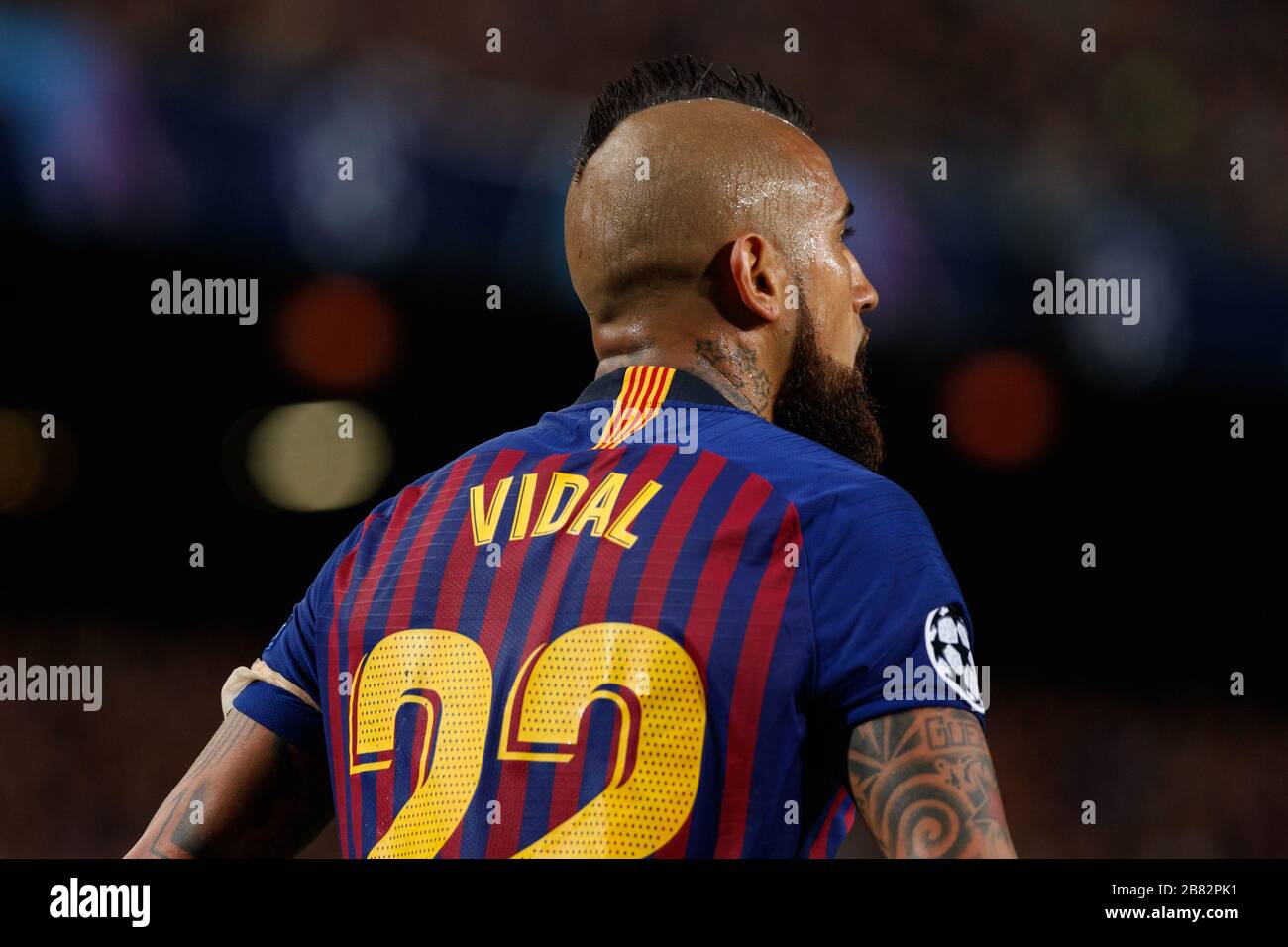 BARCELONA, SPAIN - MAY 01: Arturo Vidal of FC Barcelona during the UEFA ...