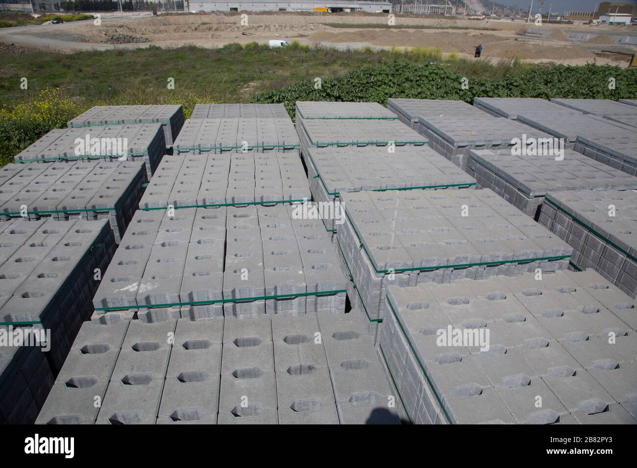 A paving stone factory in Turkey Stock Photo - Alamy
