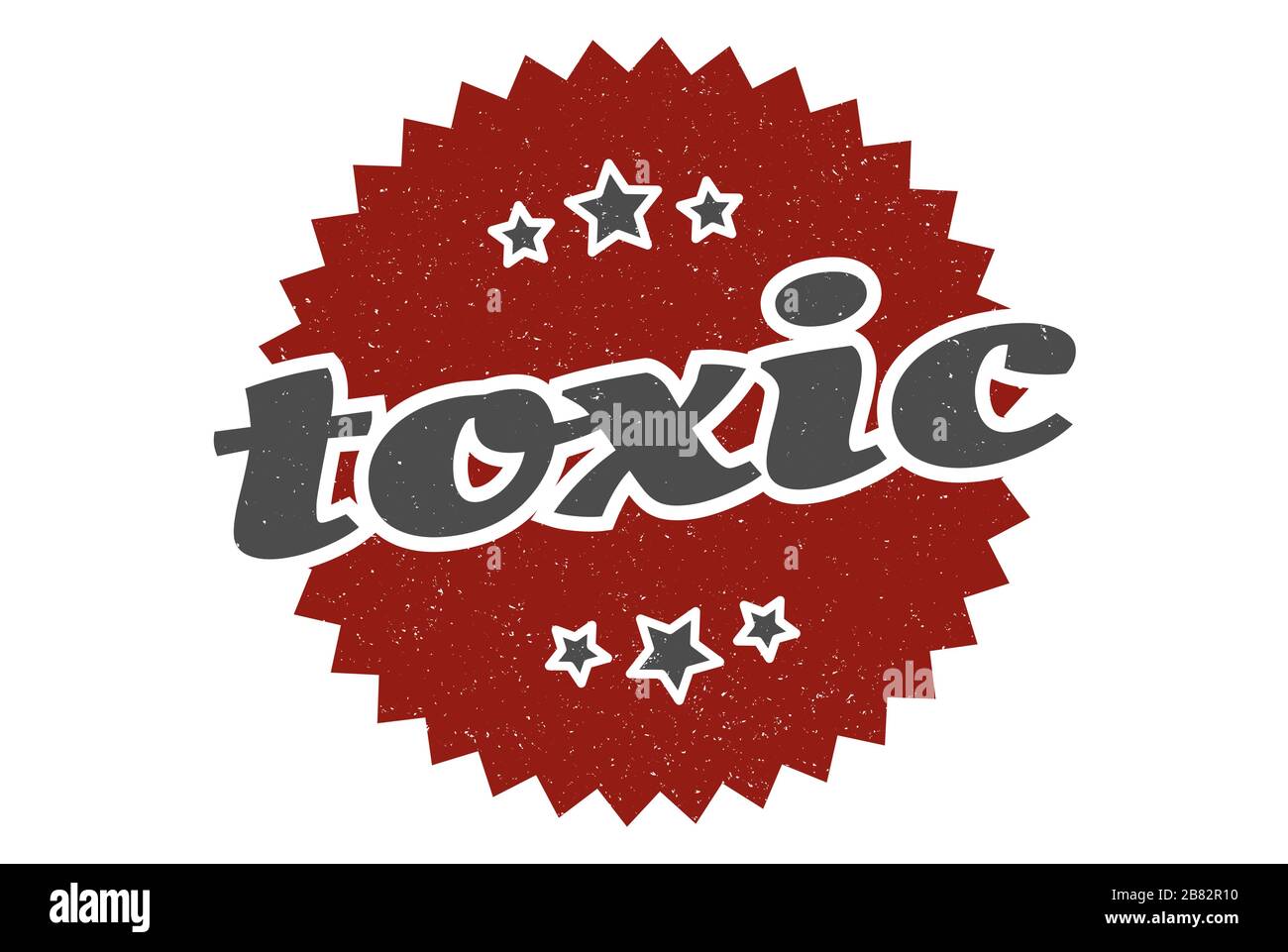 toxic sign. toxic round vintage retro label. toxic Stock Vector Image ...