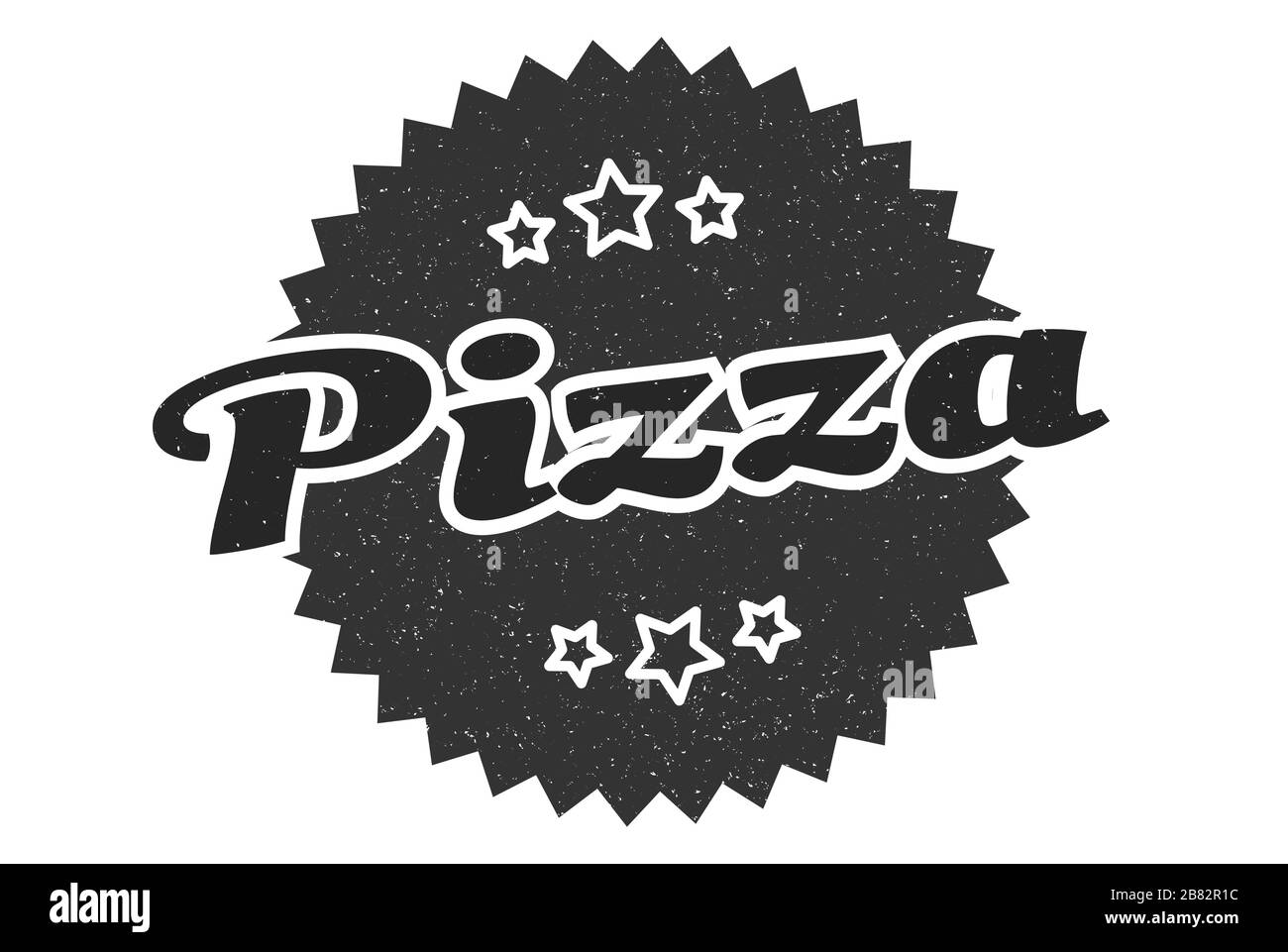 pizza sign. pizza round vintage retro label. pizza Stock Vector Image ...