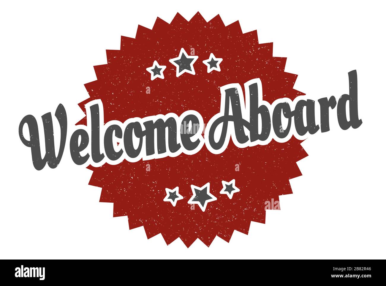 welcome aboard sign. welcome aboard round vintage retro label. welcome ...