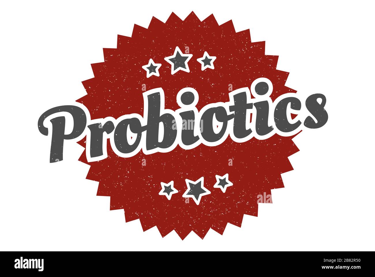 probiotics sign. probiotics round vintage retro label. probiotics Stock ...