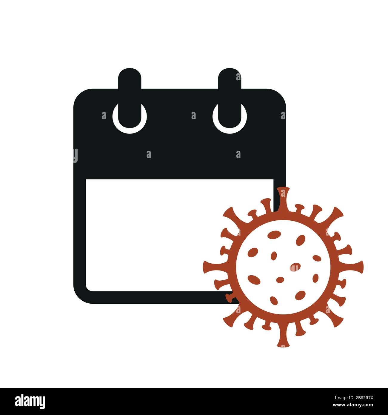 incubation period virus in red calendar vector illustration EPS10 Stock ...