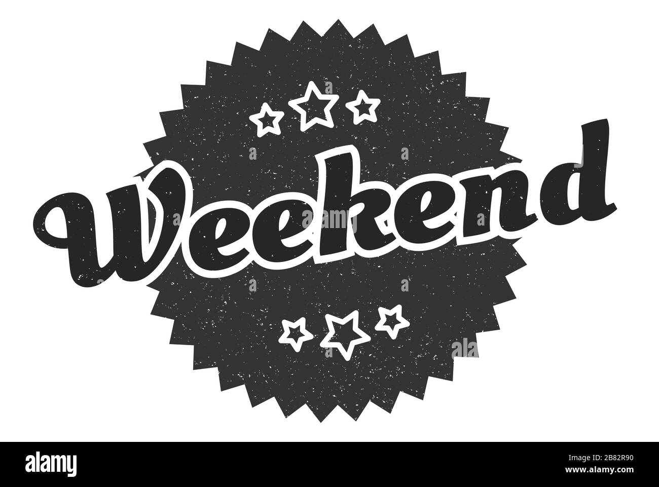 weekend sign. weekend round vintage retro label. weekend Stock Vector ...