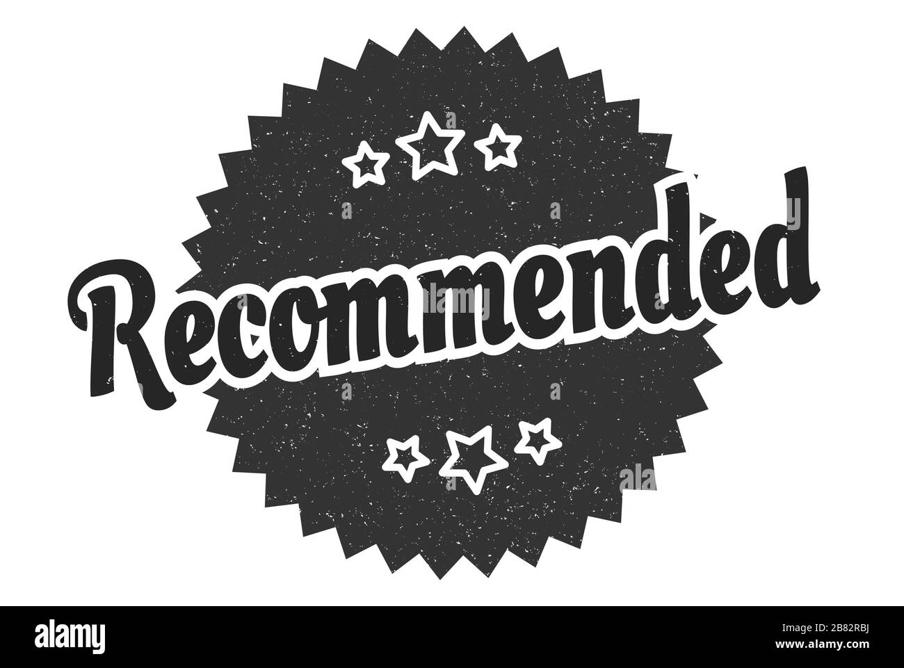 recommended sign. recommended round vintage retro label. recommended ...