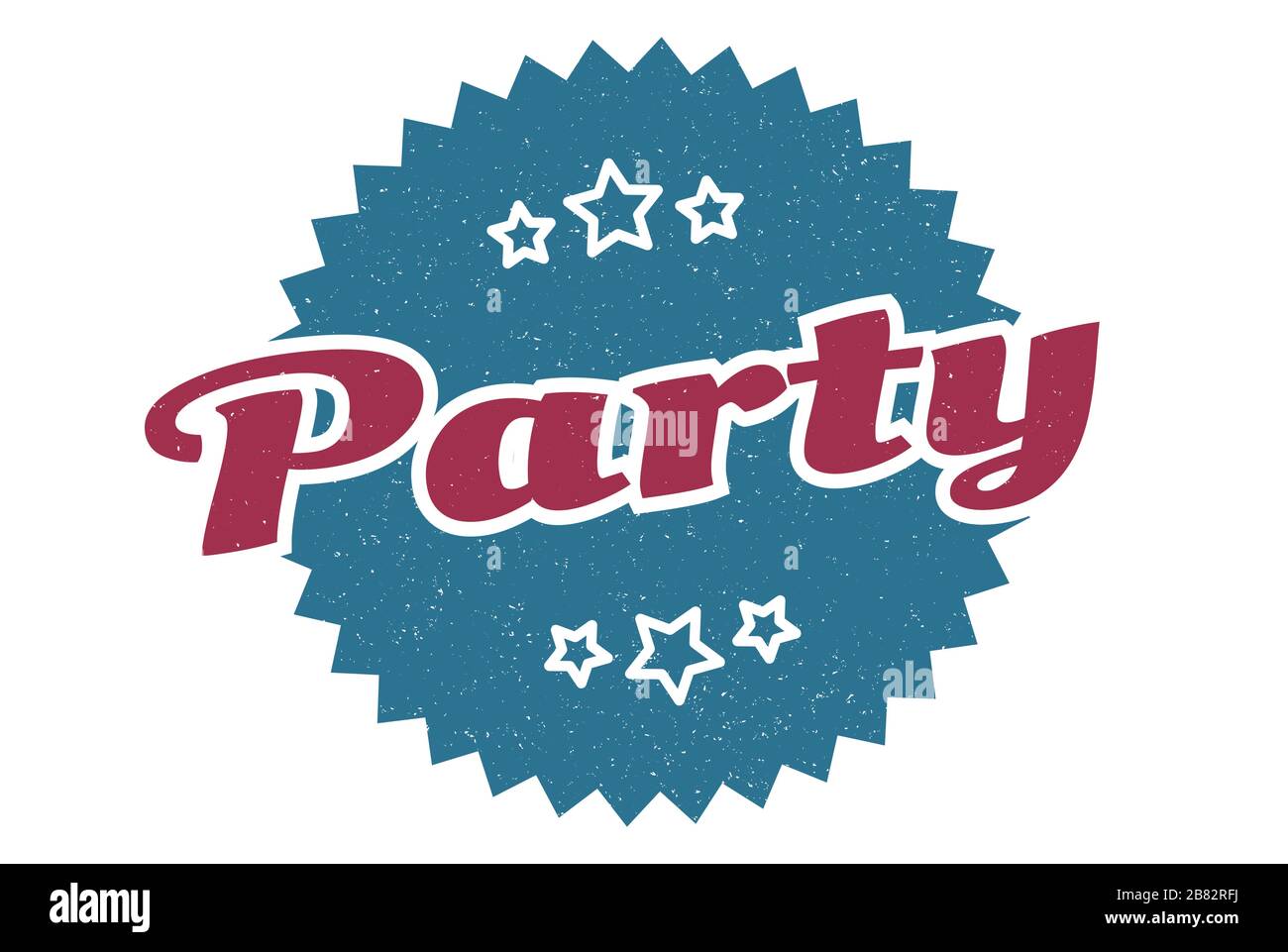 party sign. party round vintage retro label. party Stock Vector Image ...