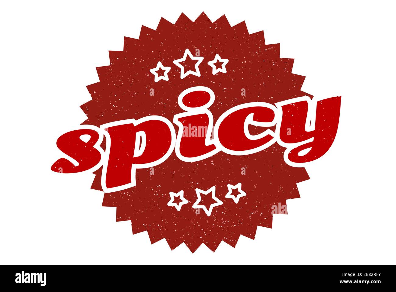 spicy sign. spicy round vintage retro label. spicy Stock Vector Image ...