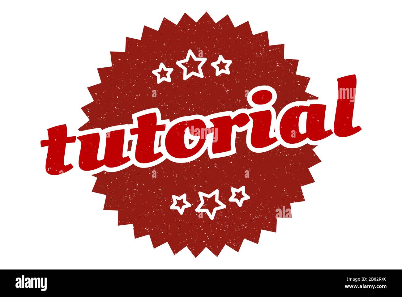 tutorial sign. tutorial round vintage retro label. tutorial Stock Vector Image & Art - Alamy