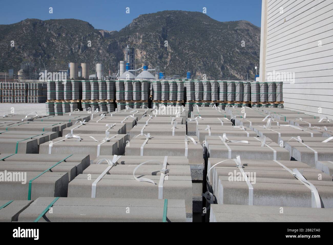 A paving stone factory in Turkey Stock Photo - Alamy