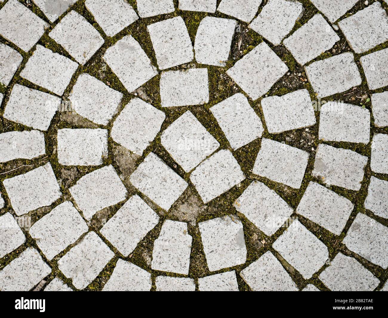 Old cobblestone in circle shape, in Bucharest Stock Photo - Alamy