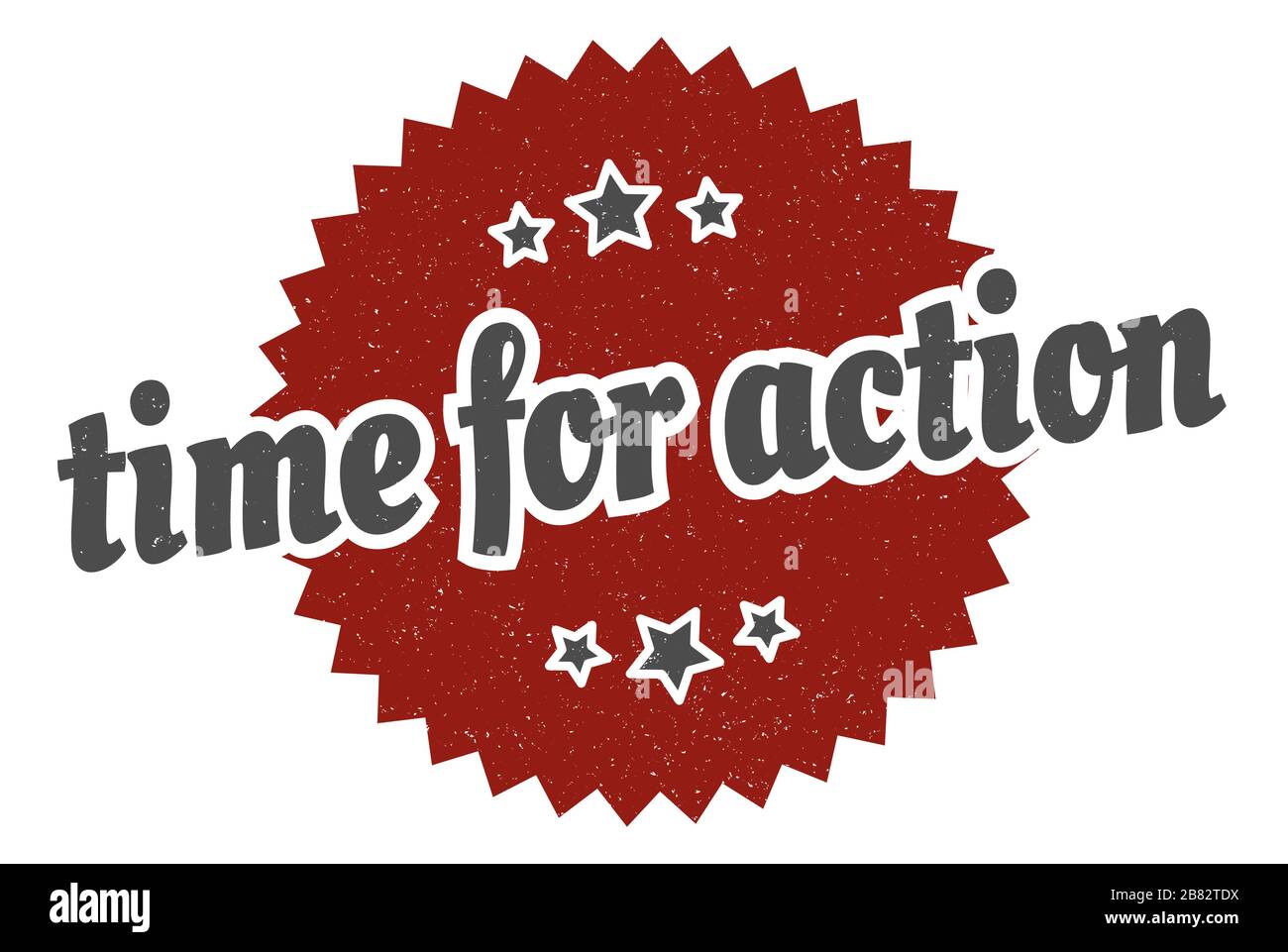 time for action sign. time for action round vintage retro label. time ...