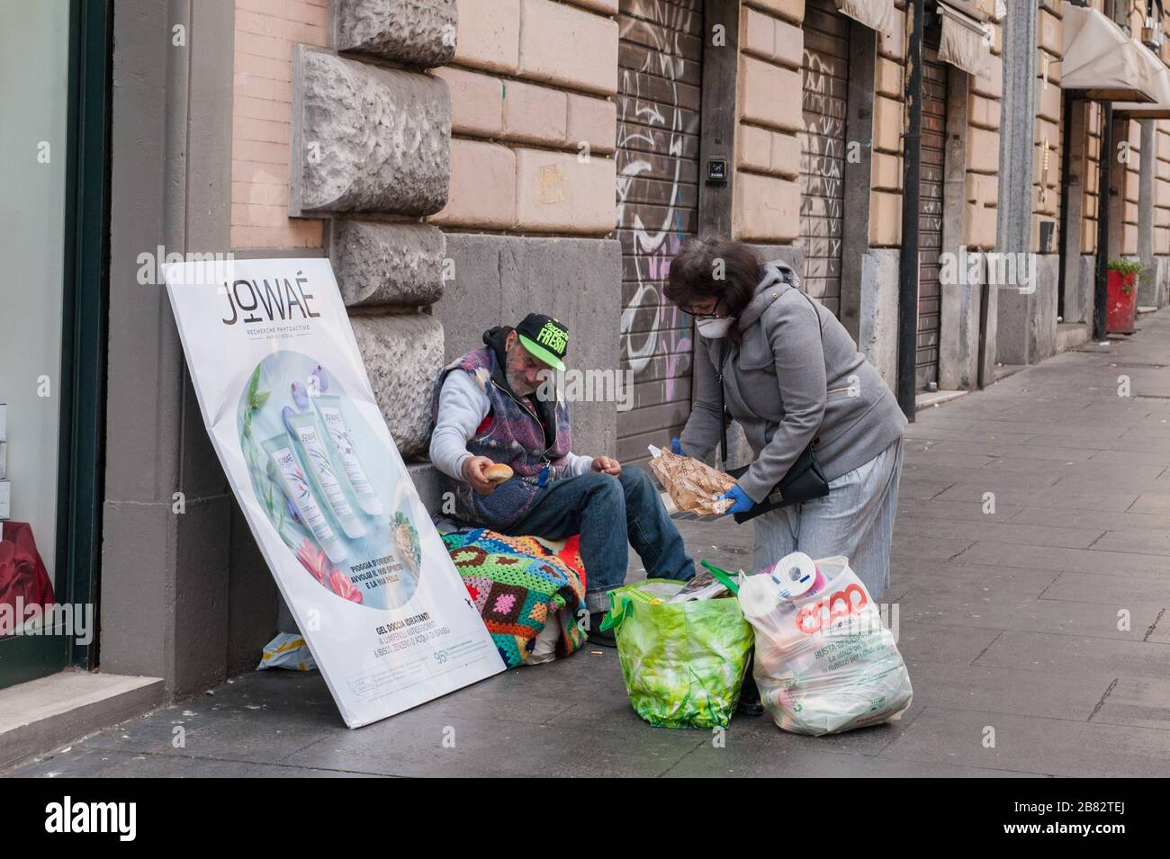 Rome since Coronavirus. Homeless, via Merulana. © Andrea Sabbadini ...