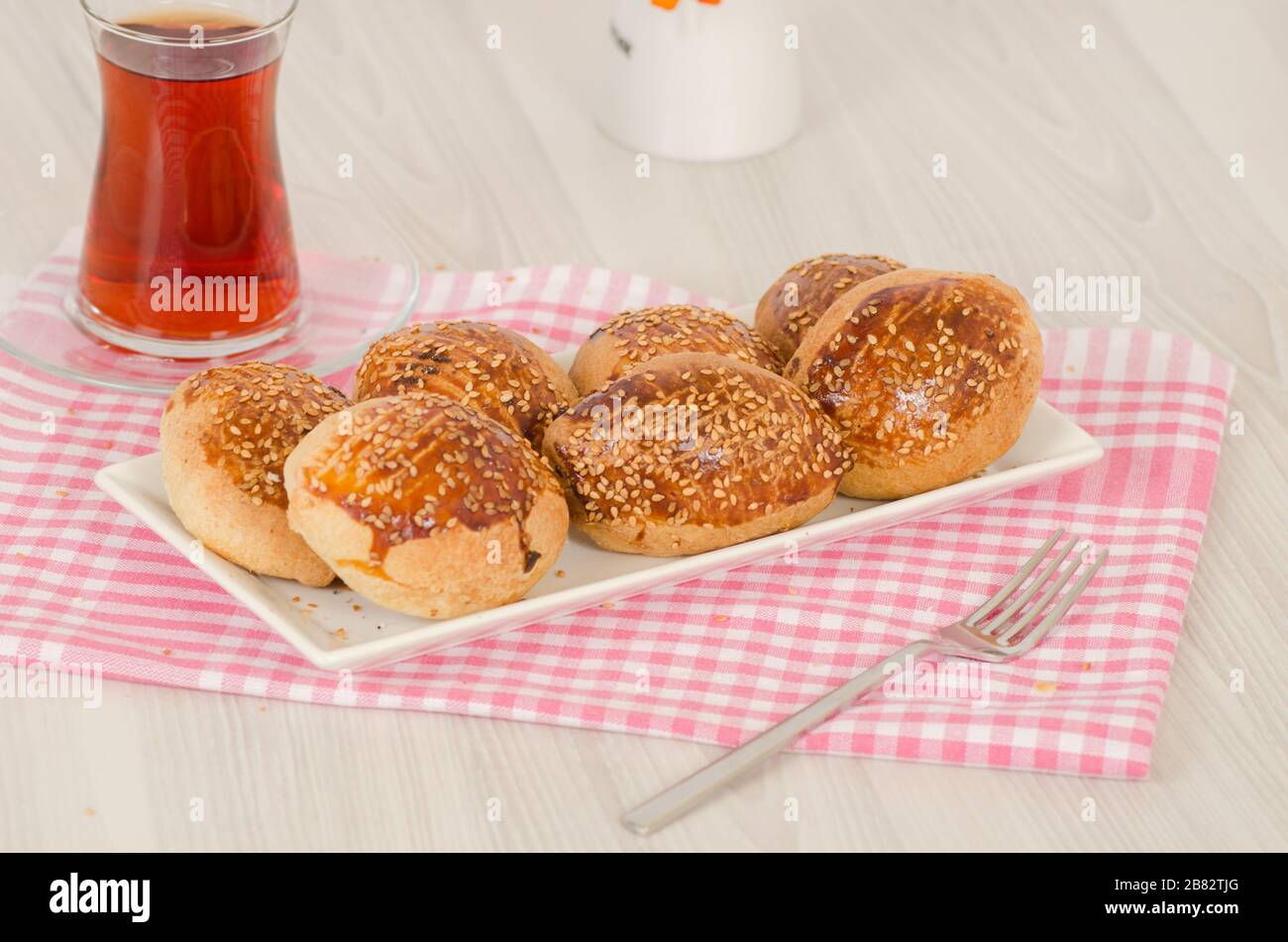 Turkish pastry from turkish cuisine (acma, Pogaca, Simit Stock Photo ...