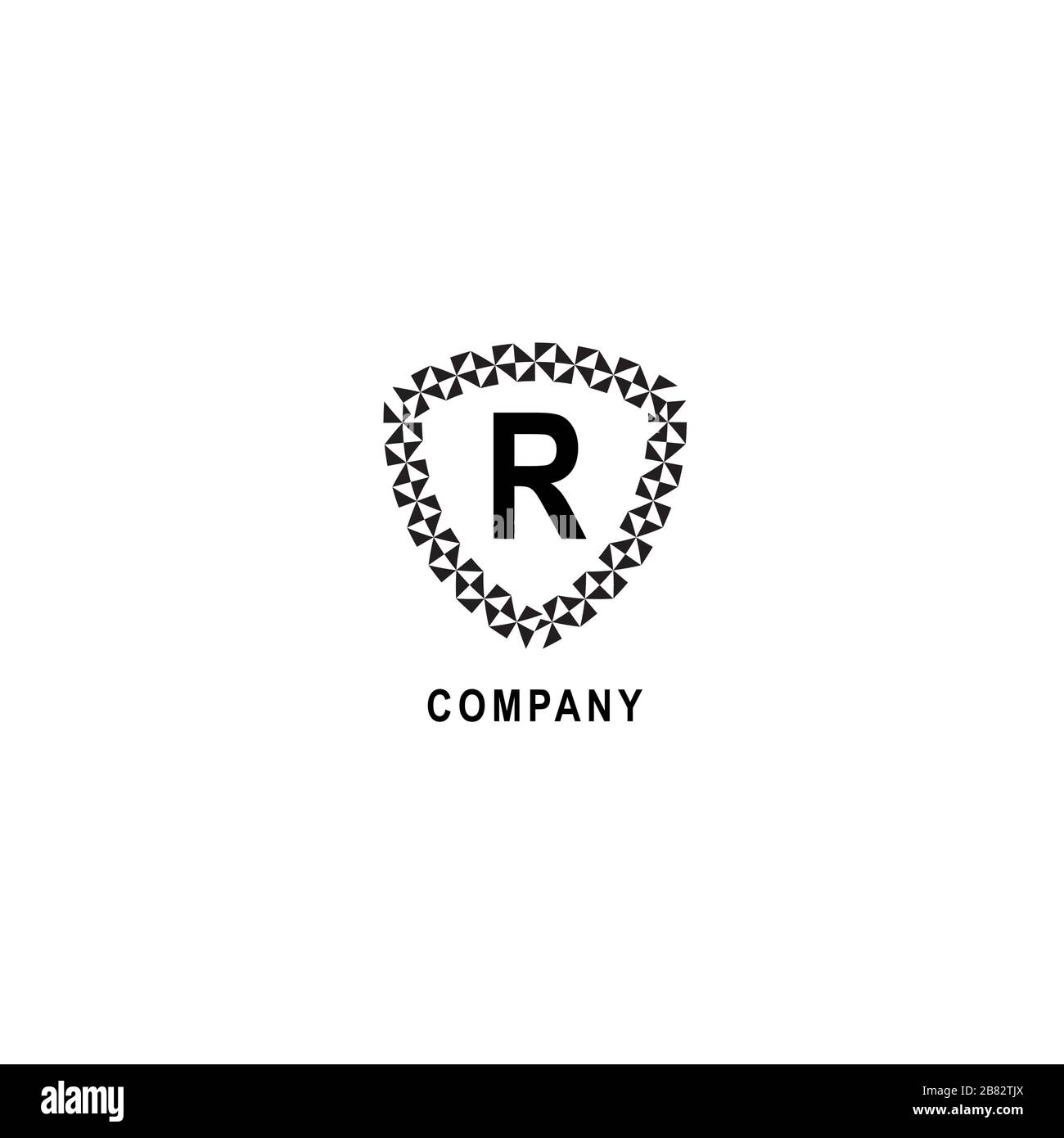 Letter R alphabetic logo deisgn template. Insurance company logo ...