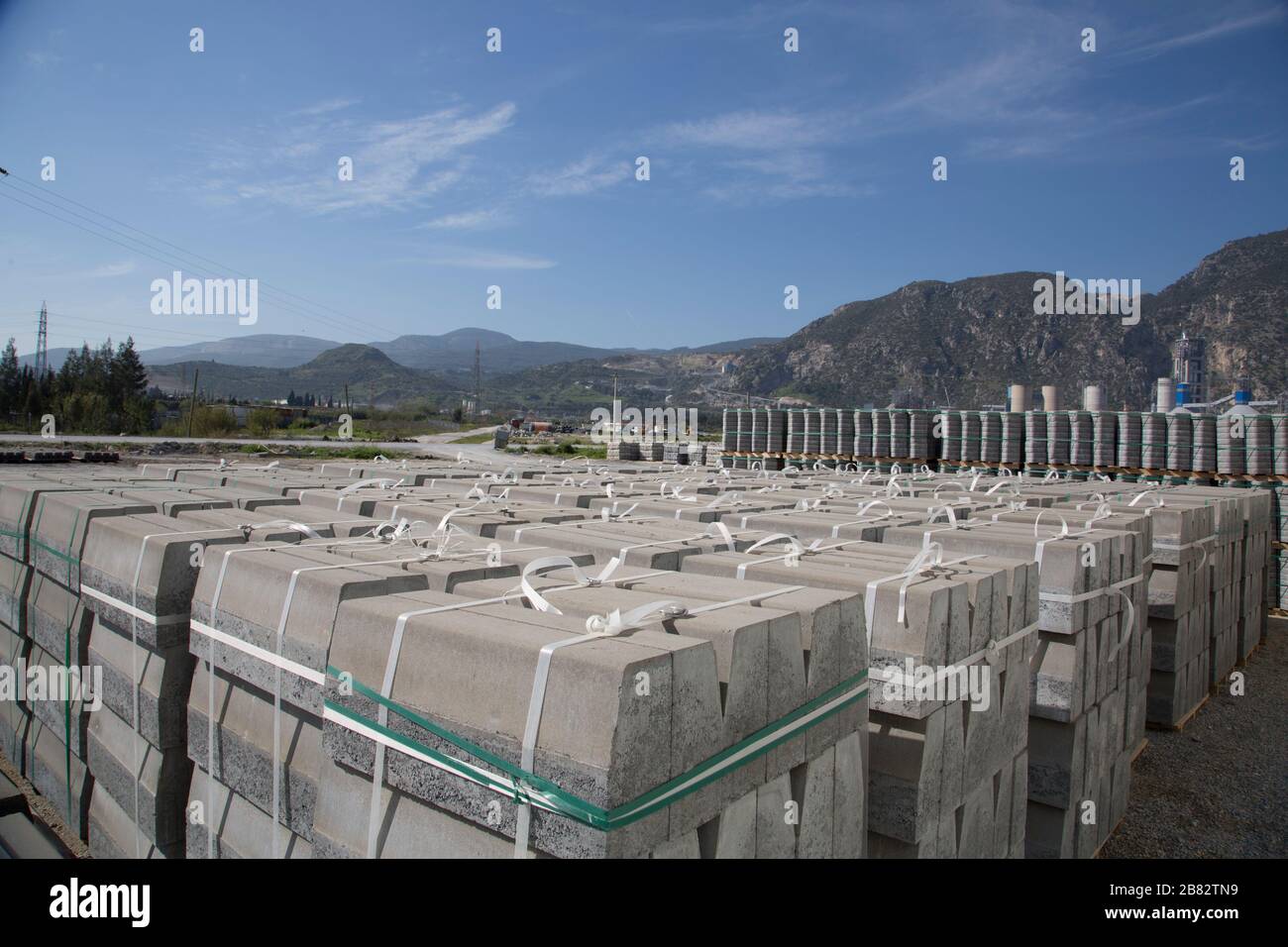 A paving stone factory in Turkey Stock Photo - Alamy