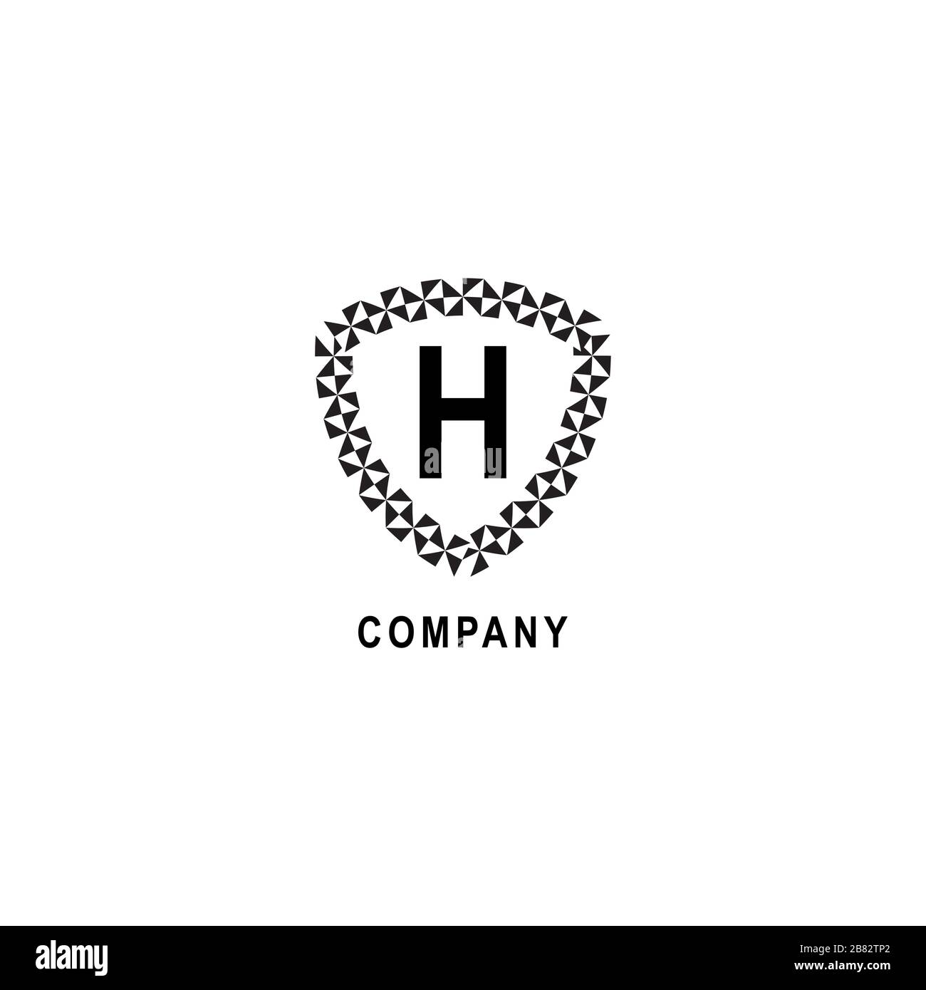Letter H alphabetic logo deisgn template. Insurance company logo ...
