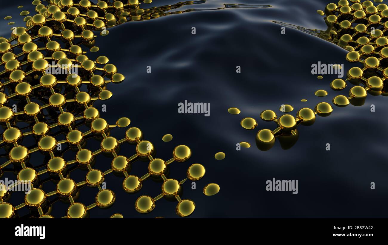 Ecological science abstract background with absorbent grid on the sea ...