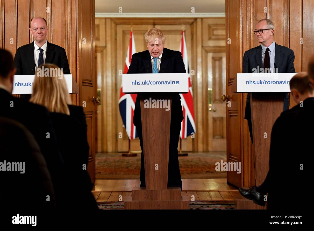 Chief Medical Officer Professor Chris Whitty (left) and Chief ...