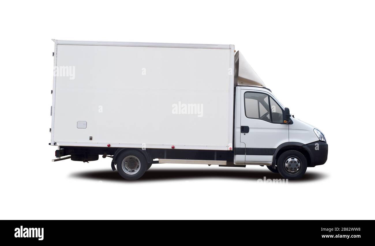 Freight truck on road Cut Out Stock Images & Pictures - Alamy