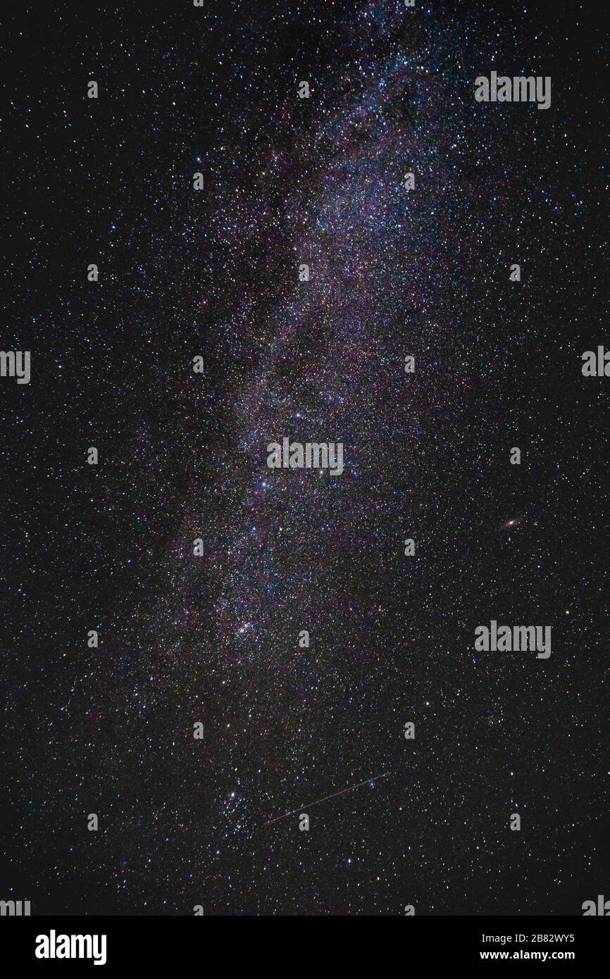 Milky way core. starry summer night Stock Photo - Alamy