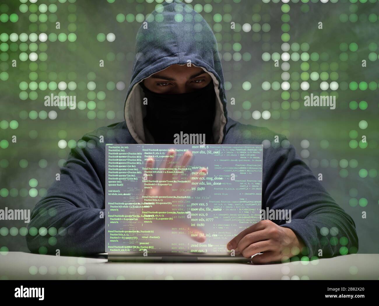 The young hacker in data security concept Stock Photo - Alamy