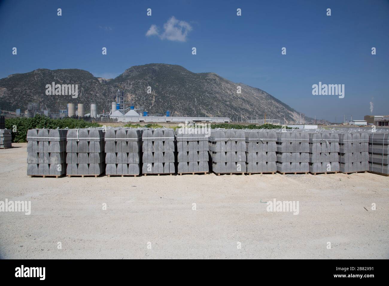 A paving stone factory in Turkey Stock Photo - Alamy