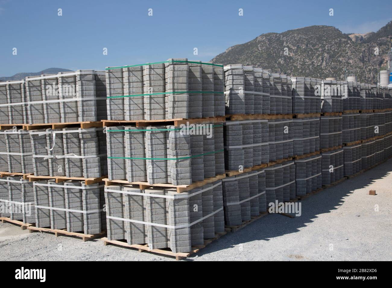 A paving stone factory in Turkey Stock Photo - Alamy