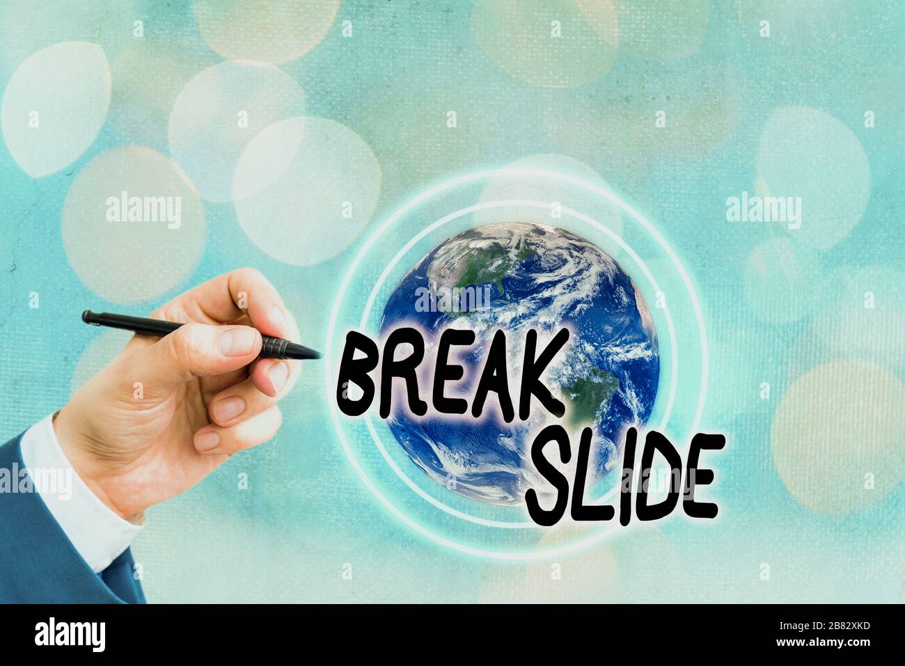 Conceptual hand writing showing Break Slide. Concept meaning a good ...
