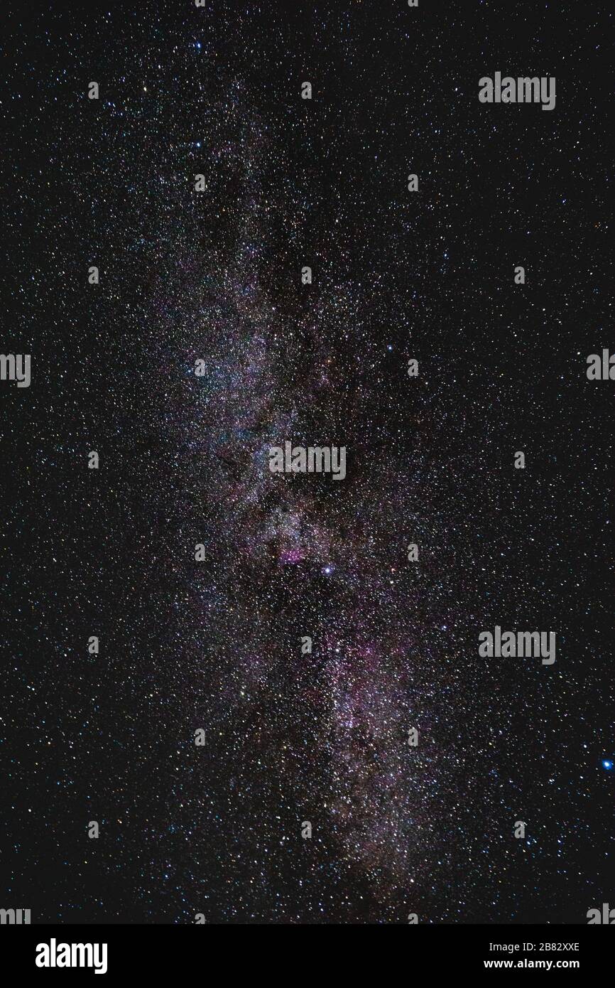 Milky way core. starry summer night Stock Photo - Alamy